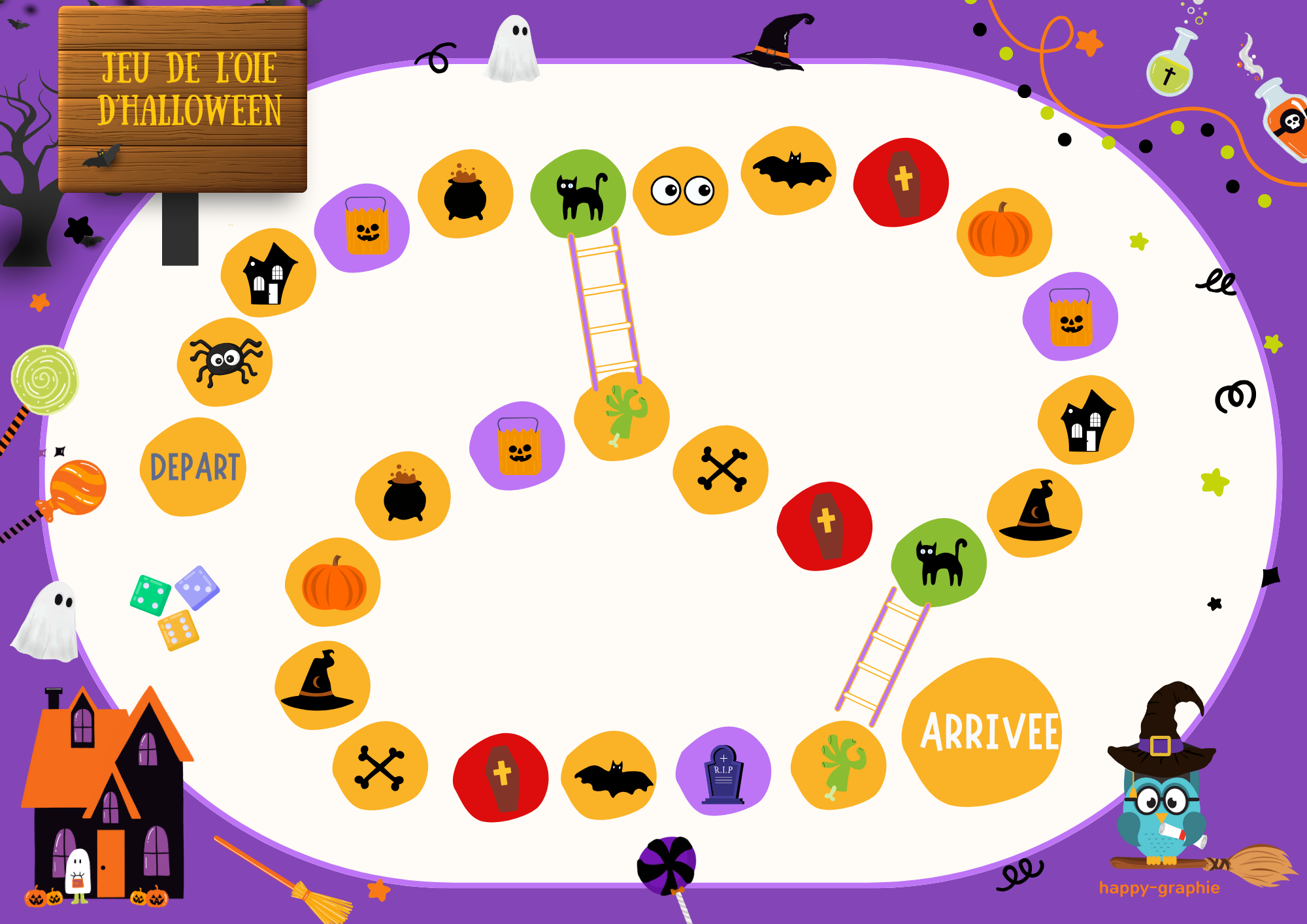 Jeu de l'oie d'Halloween